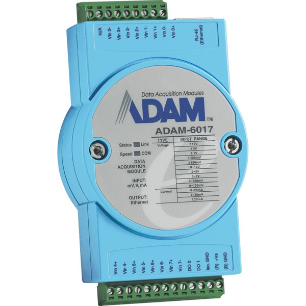 ADAM-6017 Advantech Modbus TCP Ethernet I/O Modul mit 8x analogen Ein ...
