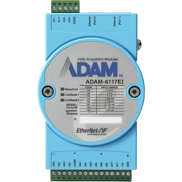 ADAM-6117EI Advantech Ethernet/IP Modul mit 8x analogen Eingängen und ...