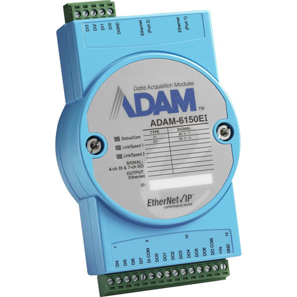 ADAM-6150EI Advantech Remote I/O Ethernet/IP Modul mit 8x digitalen Ein ...