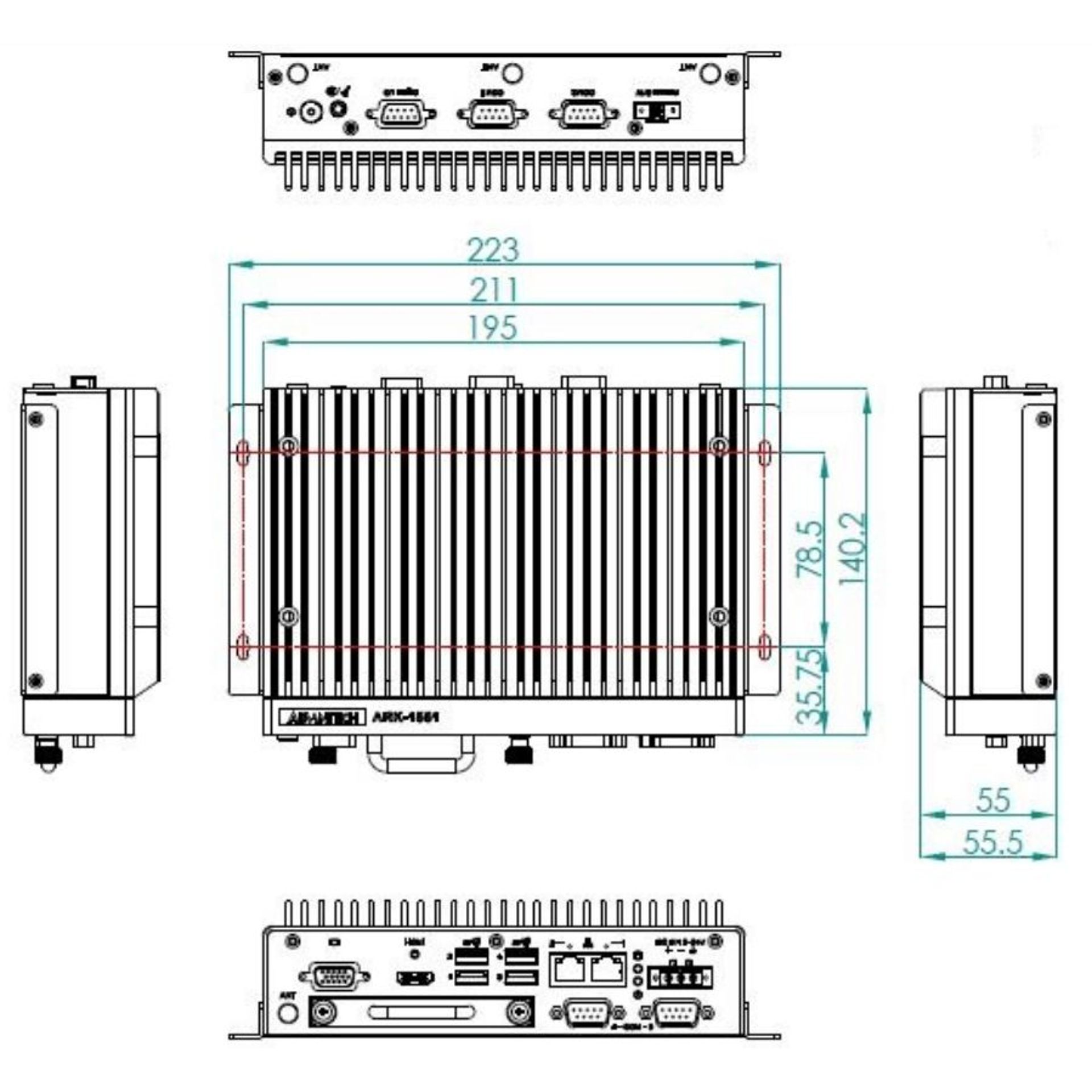 ARK-1551 Advantech lüfterloser Computer mit einem Intel Core i5/Celeron ...