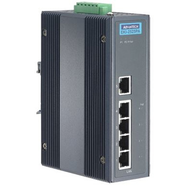 EKI-2525PA Advantech 4FE PoE+1FE Unmanaged PoE Ethernet Switch - BellEquip