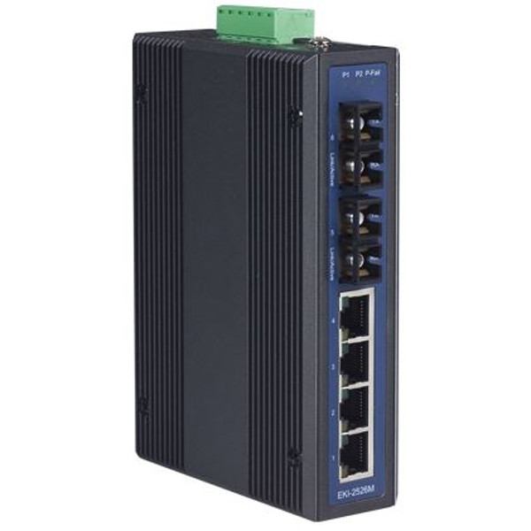 EKI-2526M Advantech 4FE+2FE SC Multi-mode Unmanaged Industrial Ethernet Switch - BellEquip
