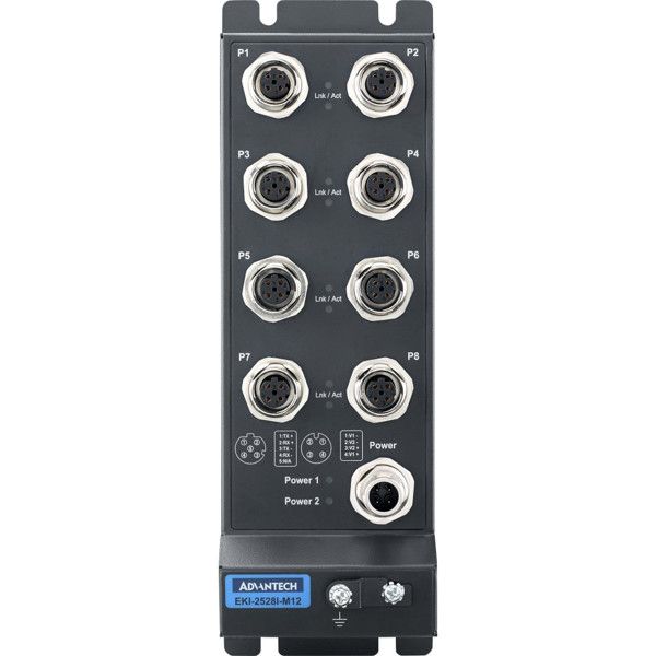 EKI-2528I-M12 Advantech industrieller Unmanaged Switch mit M12 ...