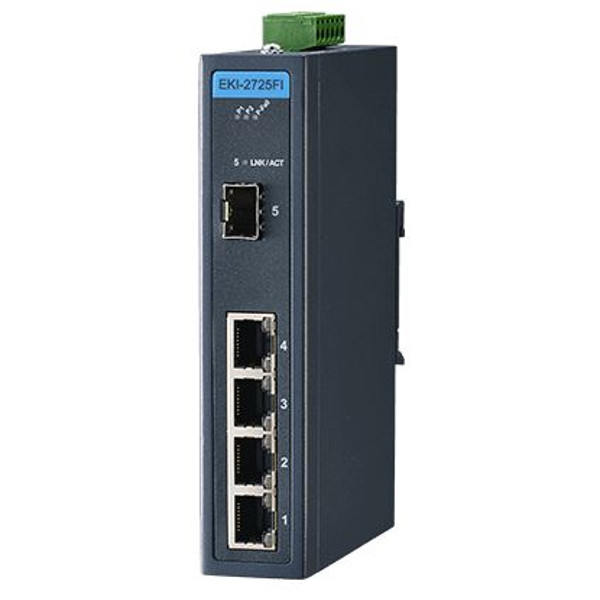 EKI-2725FI Advantech 4GE+1G SFP Unmanaged Gigabit Industrial Ethernet Switch - BellEquip