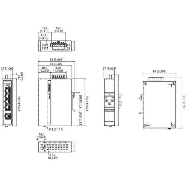 EKI-5525I Advantech Fast Ethernet ProView Switch mit 5 Fast Ethernet Ports - BellEquip