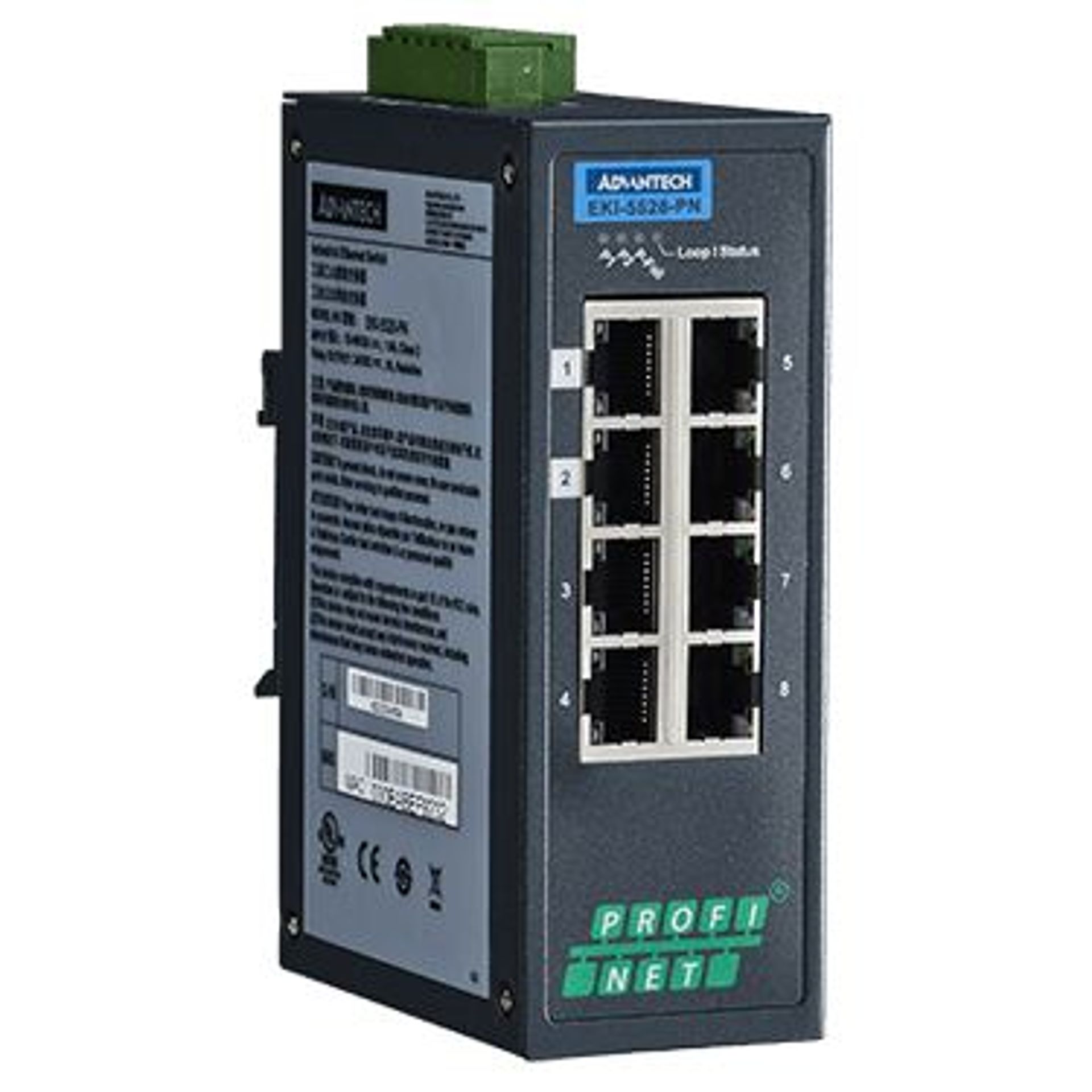 EKI-5528-PN Advantech 8 Fast Ethernet Port Managed Ethernet Switch mit PROFINET Support - BellEquip