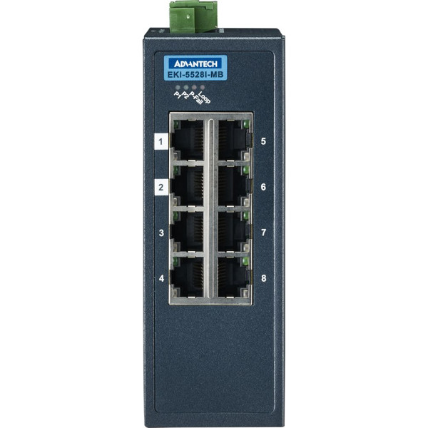 EKI-5528I-MB Advantech industrieller Ethernet Switch mit Modbus/TCP - BellEquip