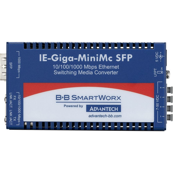 IMC-370I-SFP-PS Advantech SFP Glasfaser Mini Medienkonverter - BellEquip