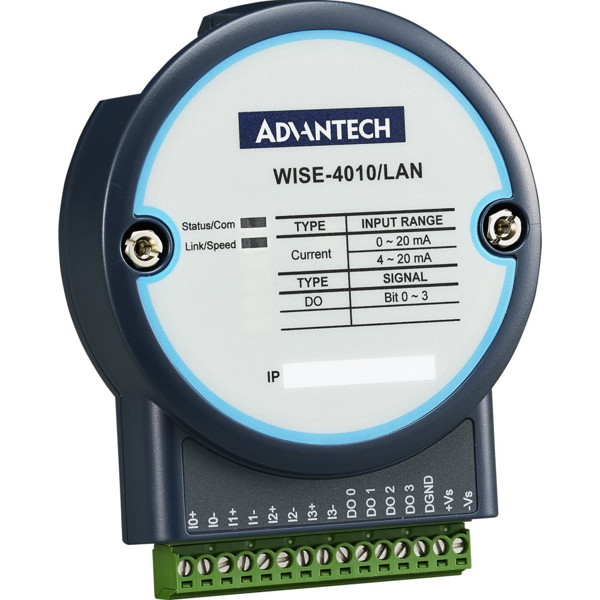WISE-4010/LAN Advantech IoT Ethernet E/A Modul mit 4x analogen Ein- und 4x digitalen Ausgängen ...