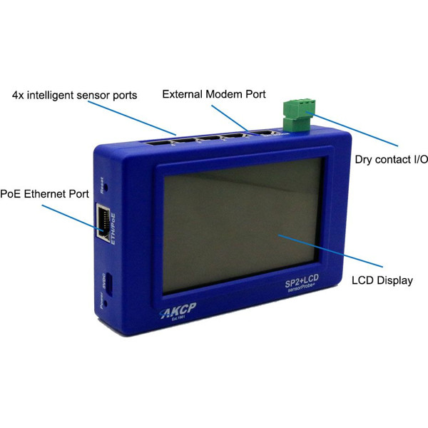 sensorProbe2+ LCD AKCP Sensor Monitoring Lösung - BellEquip