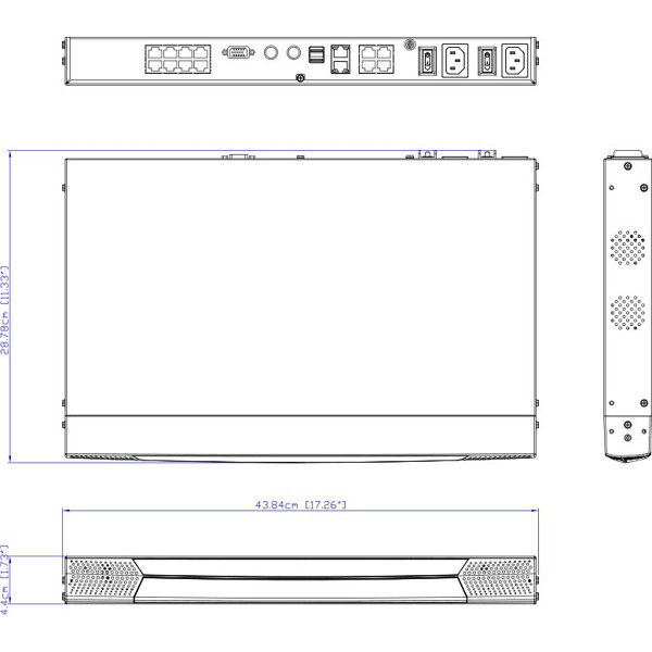 KN1108VA ATEN 8-Port CAT 5 KVM over IP Switch mit Virtual Media ...