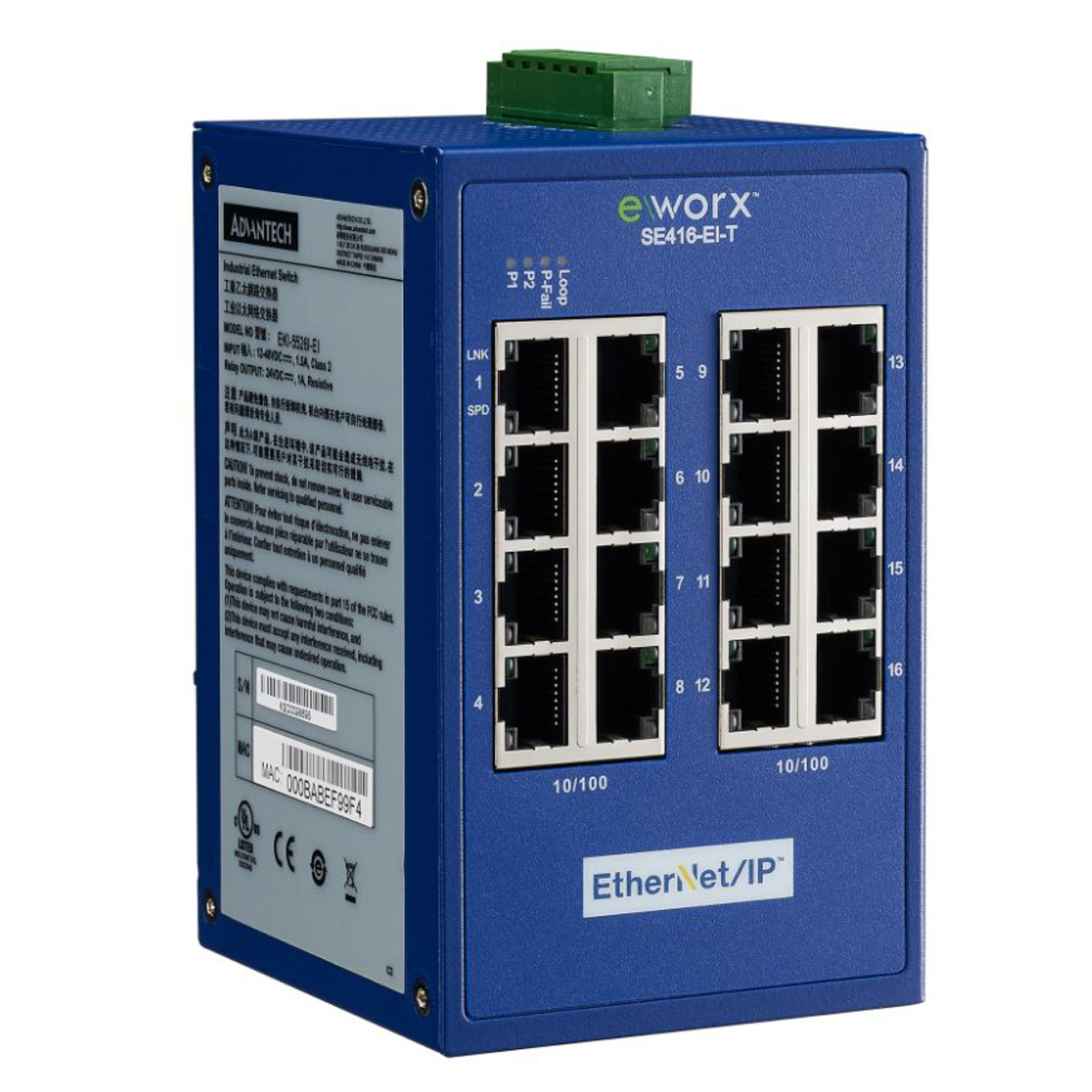 SE416-EI-T - 16 Port EtherNet/IP Switch - B+B SmartWorx - BellEquip