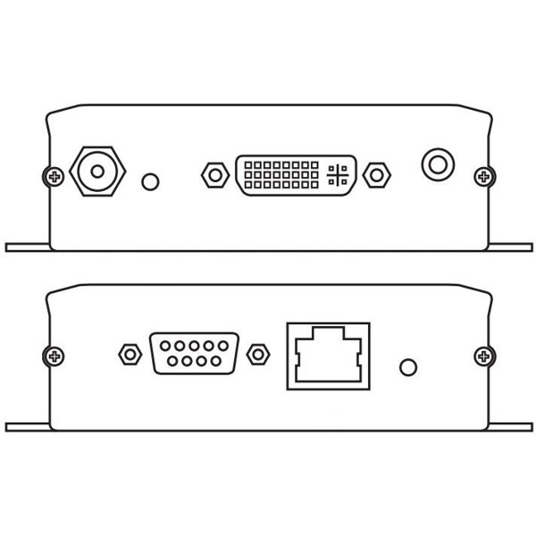 AVX-DVI-TP-100M Blackbox XR DVI-D Extender mit Audio, RS232 und HDCP ...