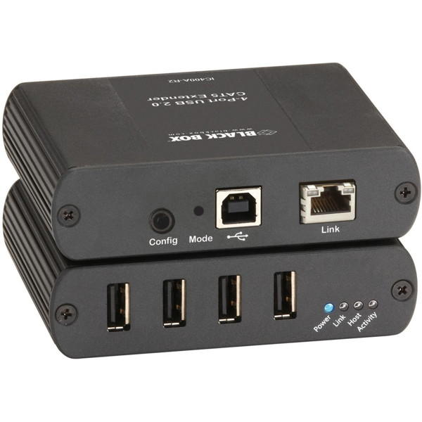 IC400A-R2 Black Box 4-Port USB Extender über CATx mit bis zu 100m ...