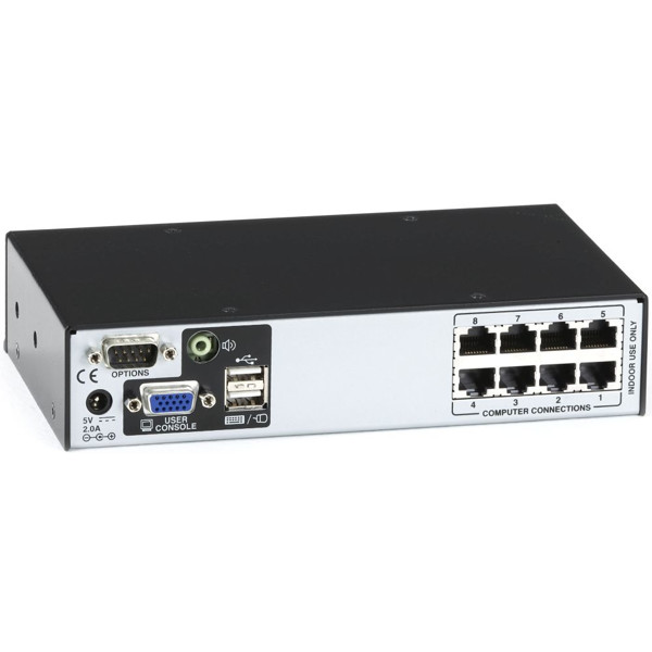KV1081A Black Box ServSwitch CX UNO IP KVM Switch mit 8x RJ45 Ports und ...