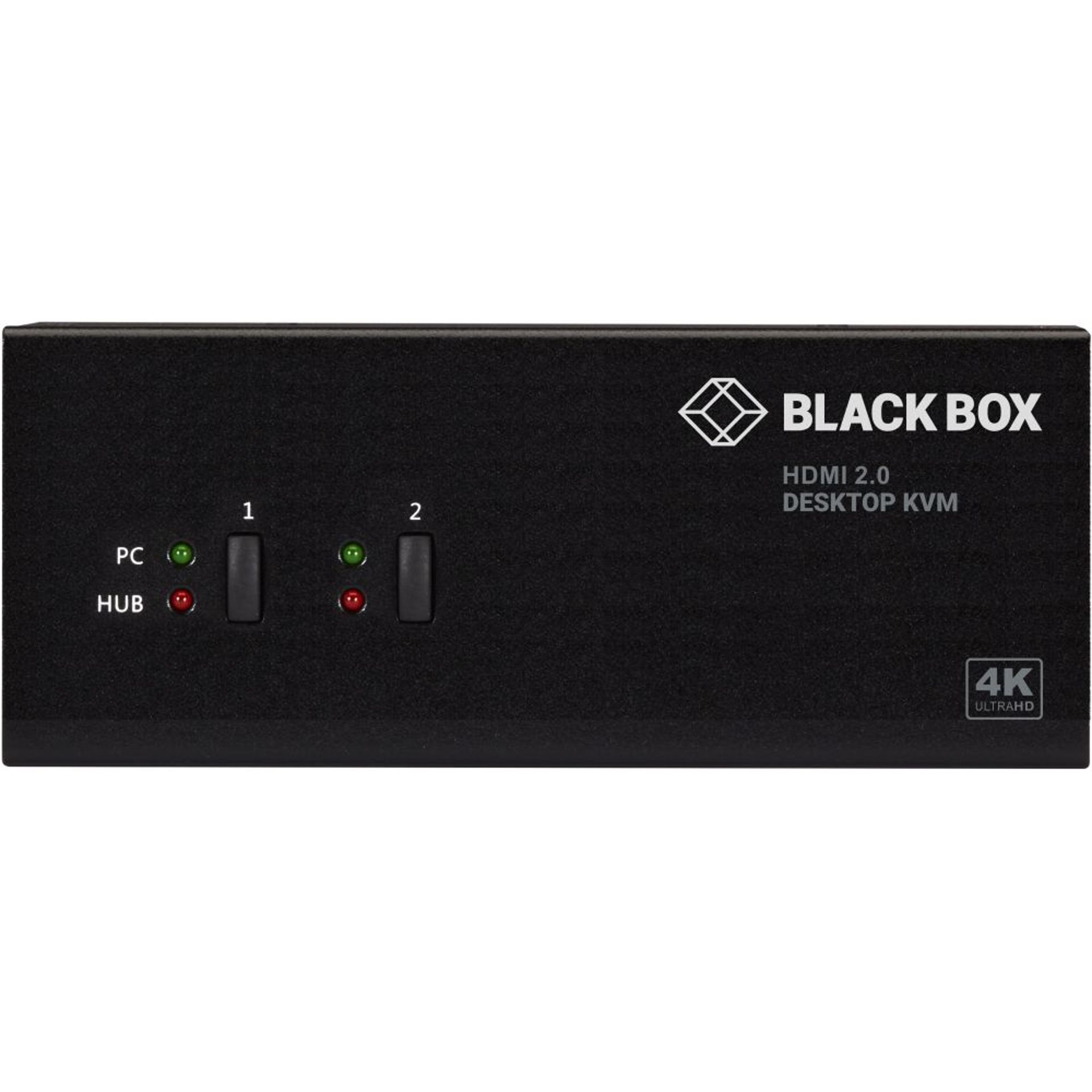 KV6222H Black Box 2-Port Dual Display 4K HDMI 2.0 KVM Switch mit einem ...