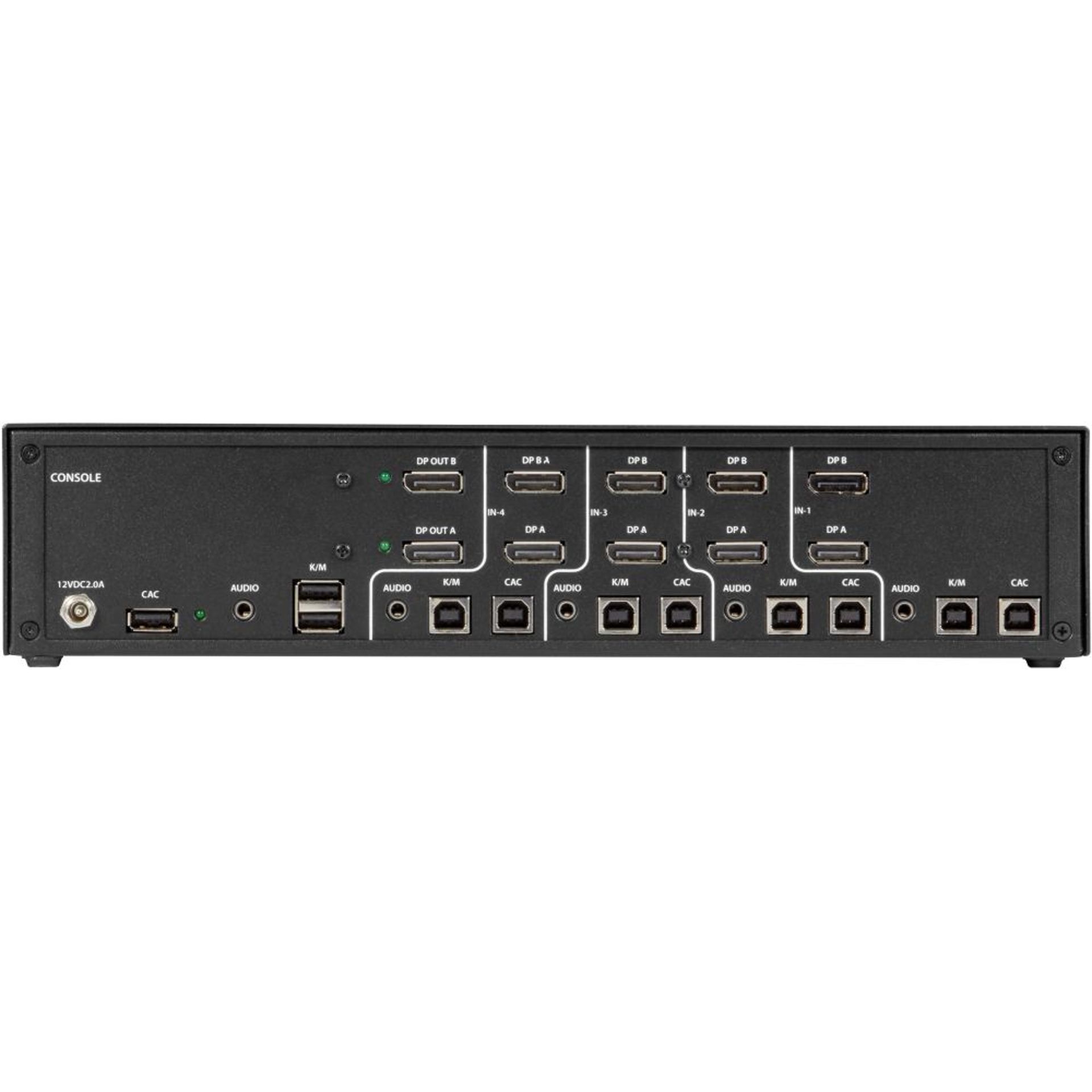 SS4P-DH-DP-UCAC Black Box sicherer 4-Port Dual Head DisplayPort KVM ...