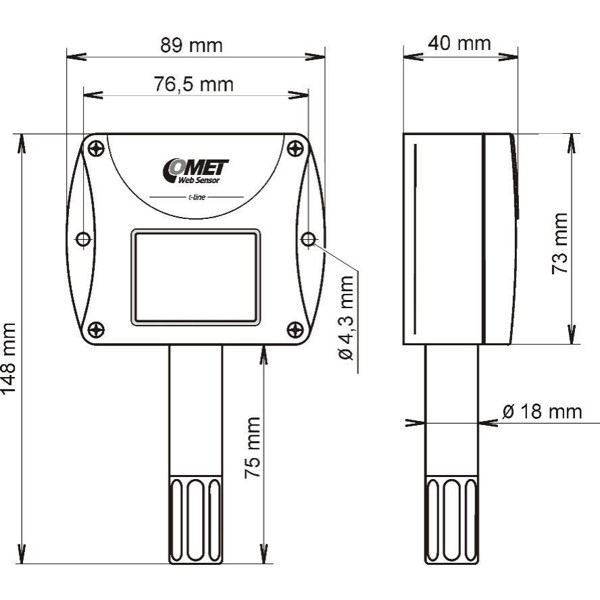 T7510 Comet System Websensor für die Messung der Temperatur, der ...