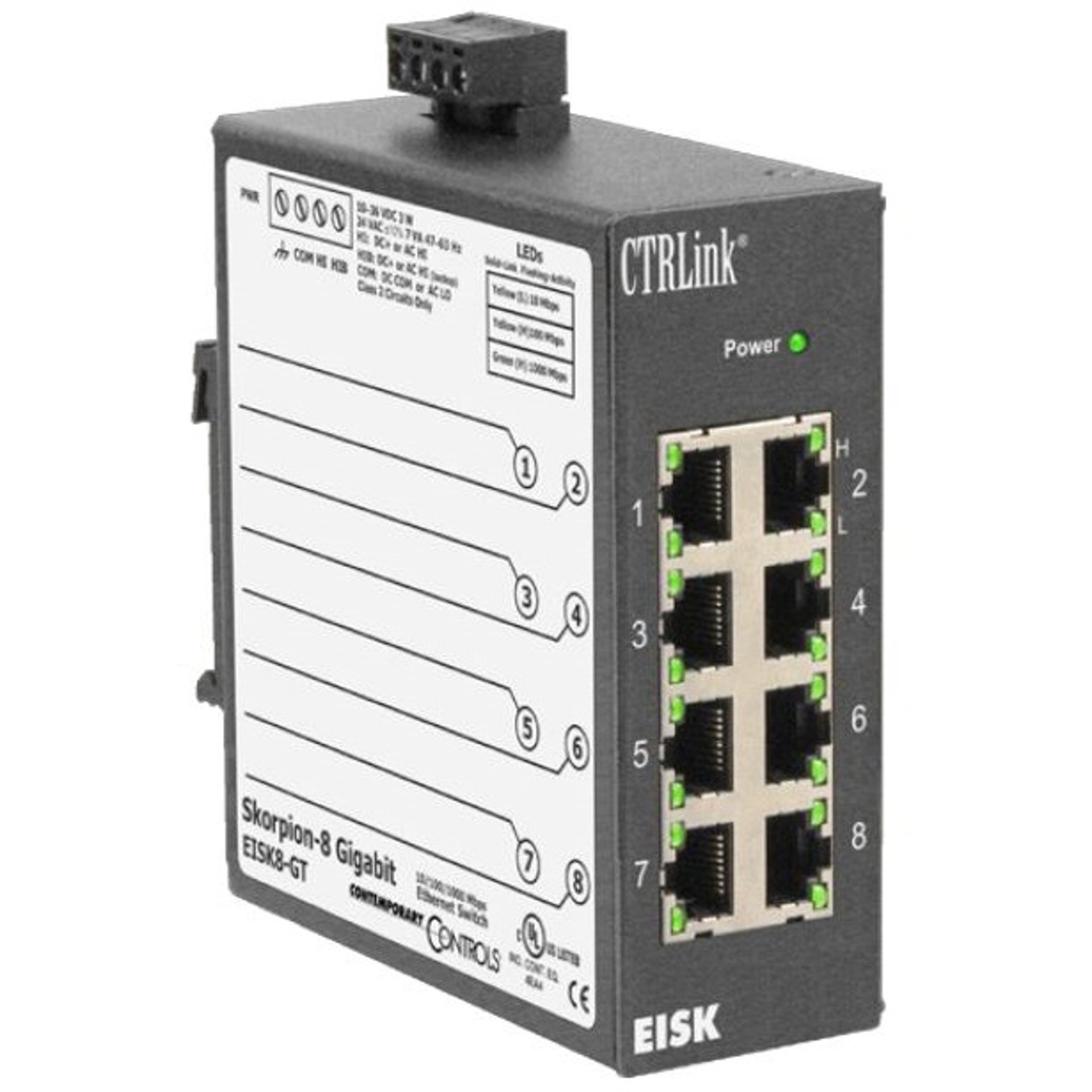EISK8-GT - 8 Port Gigabit Switch - CControls - BellEquip