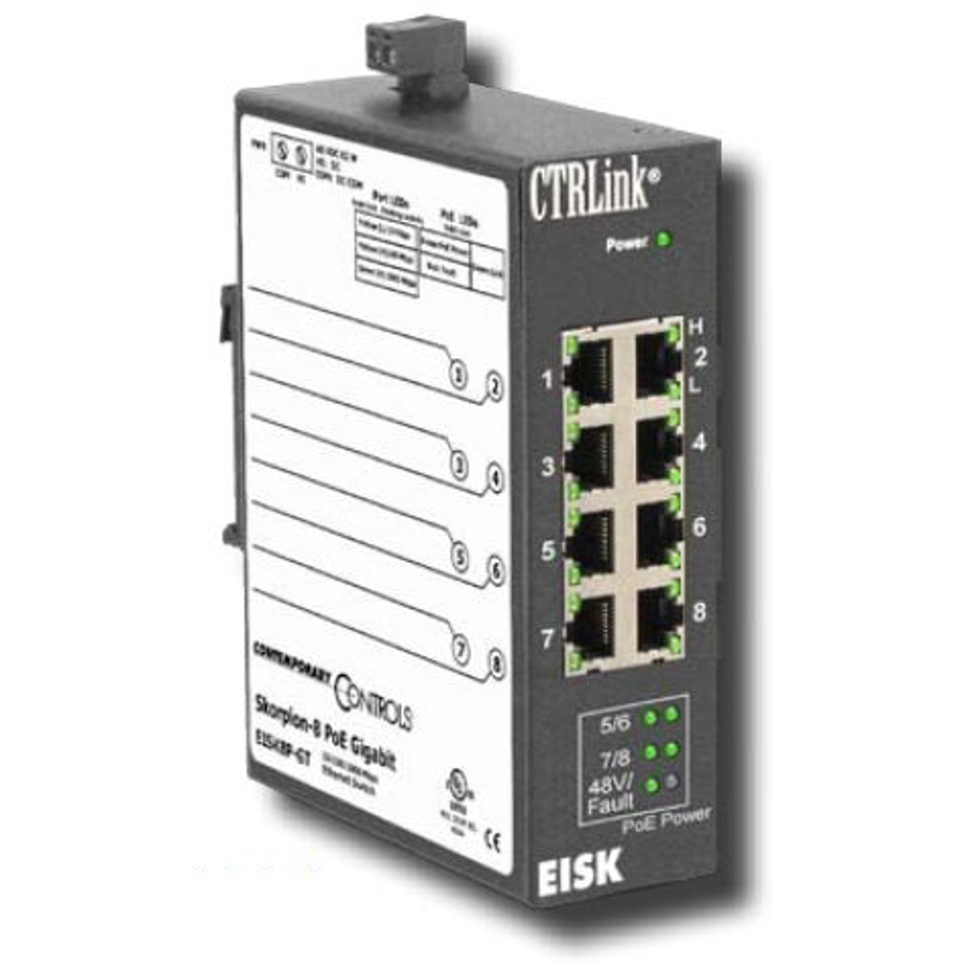 EISK8P-GT - 8 Port PoE Switch - CControls - BellEquip