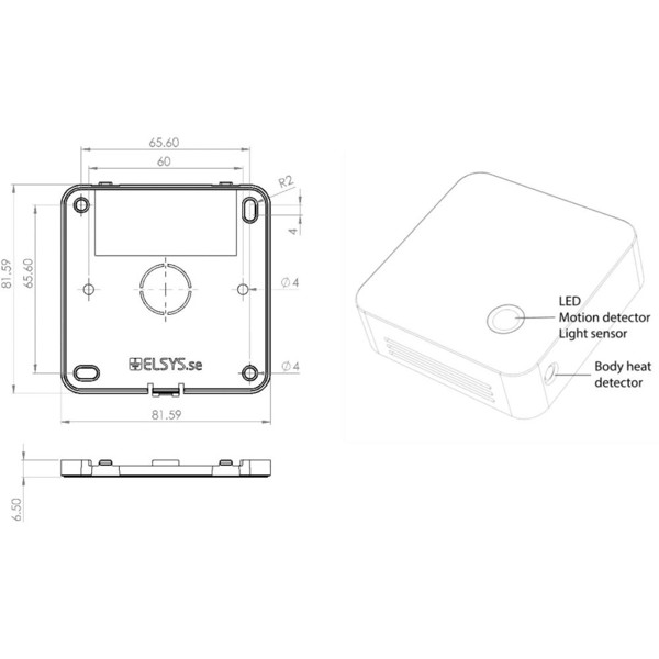 ERS-Desk Elsys LoRaWAN Indoor Sensor mit einem Thermopile IR Sensor ...
