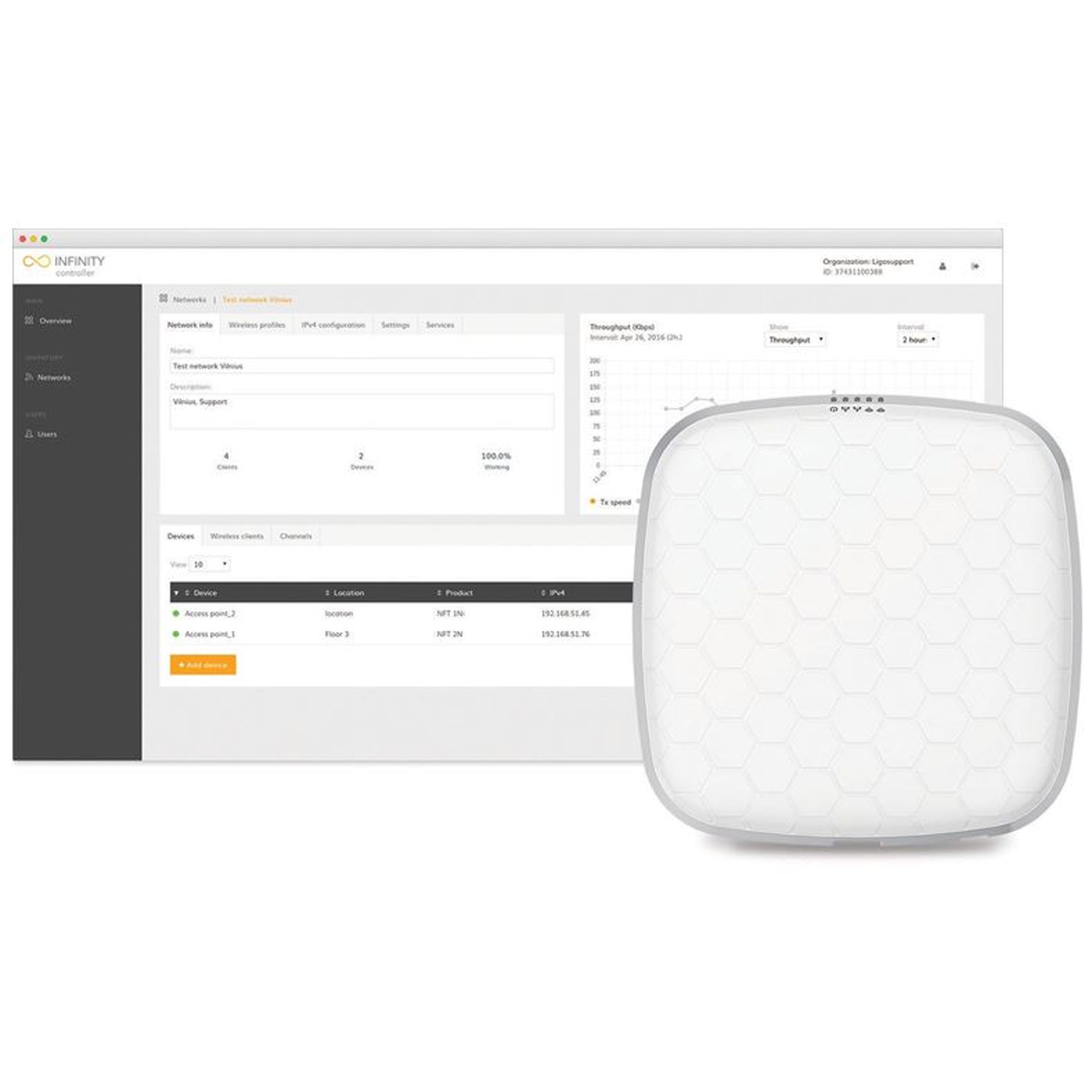Infinity Controller LigoWave Professionelles Wi-Fi Management - BellEquip