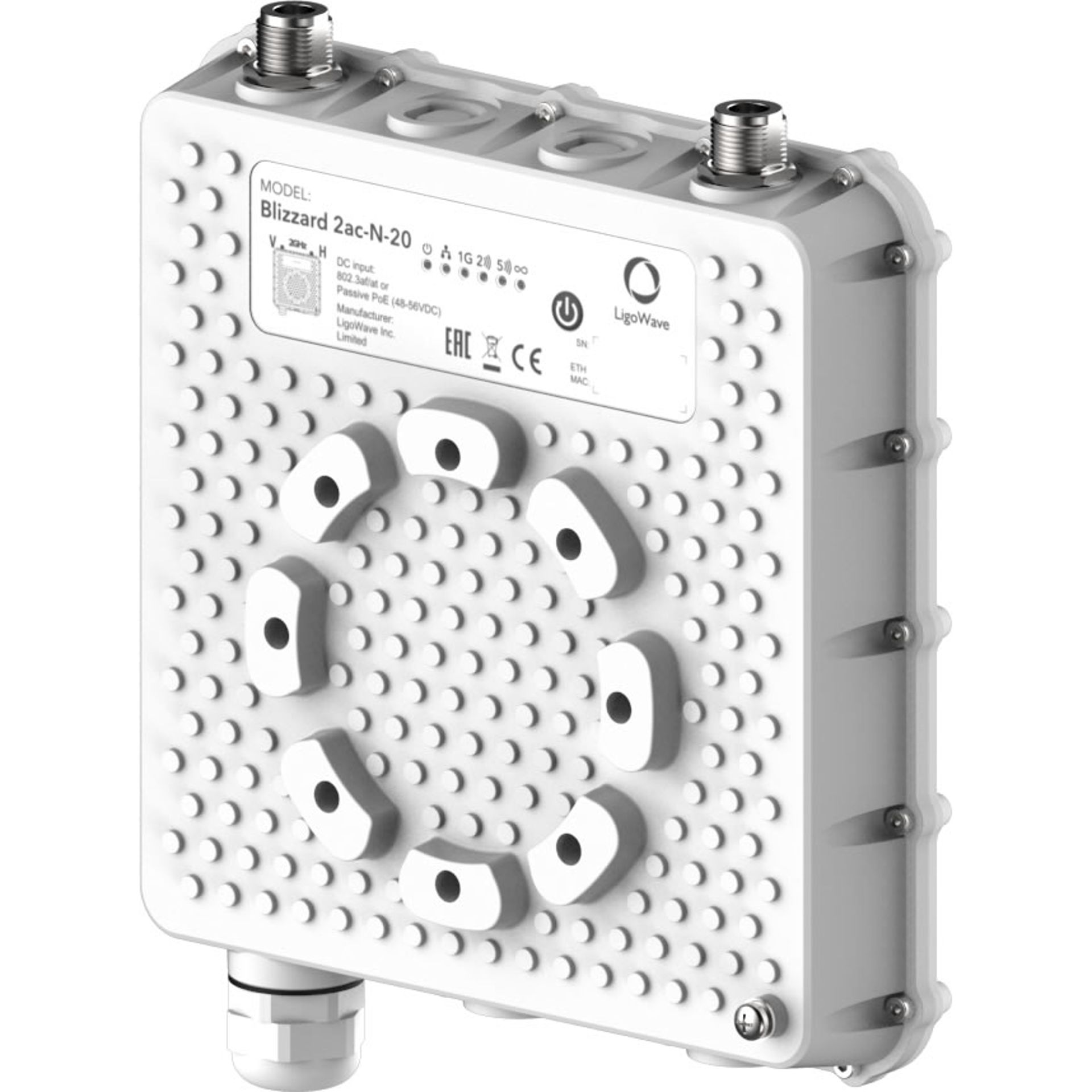 NFT Blizzard 2ac-N-20 Ligowave WLAN Outdoor Access Point CPE MIMO N-Typ ...