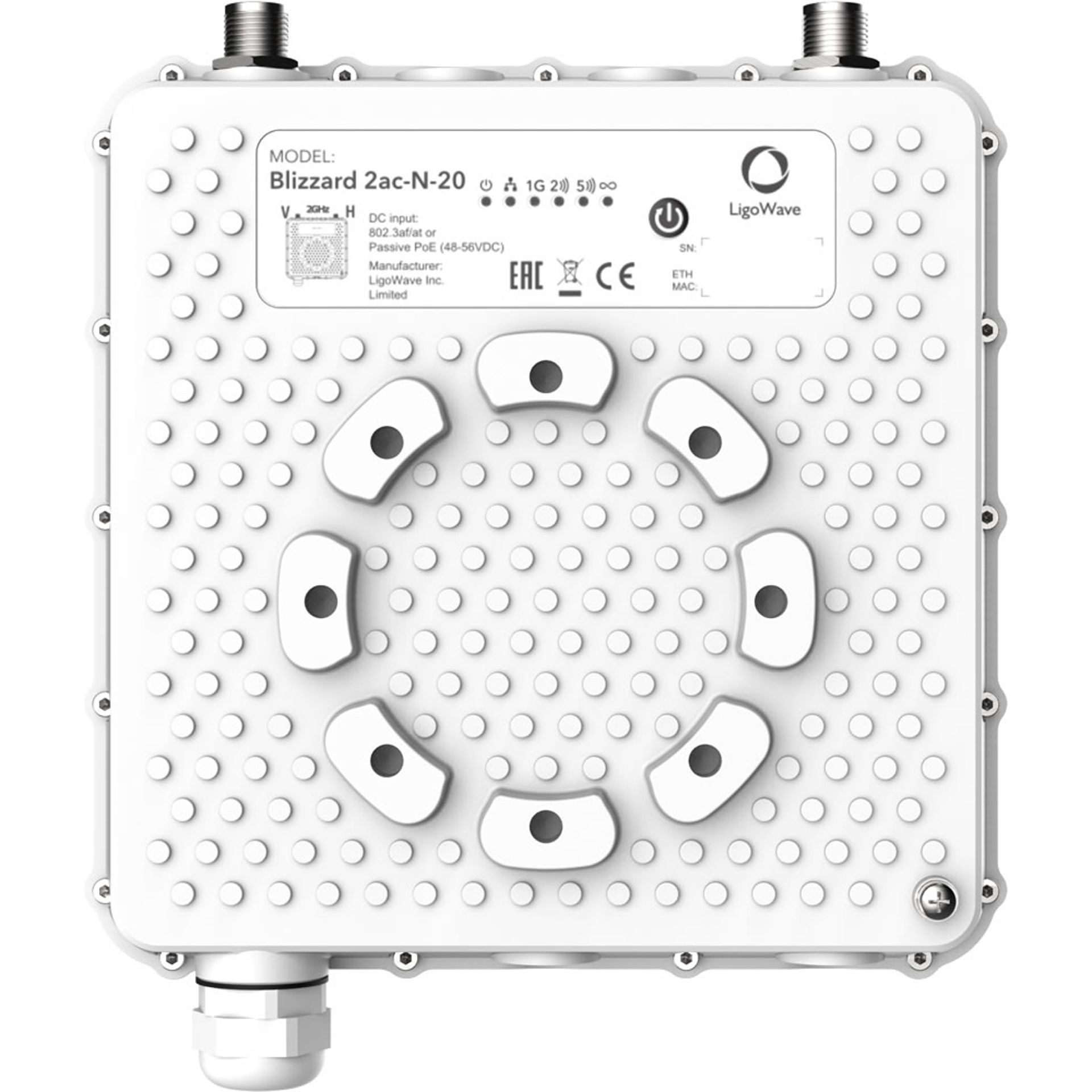 NFT Blizzard 2ac-N-20 Ligowave WLAN Outdoor Access Point CPE MIMO N-Typ ...