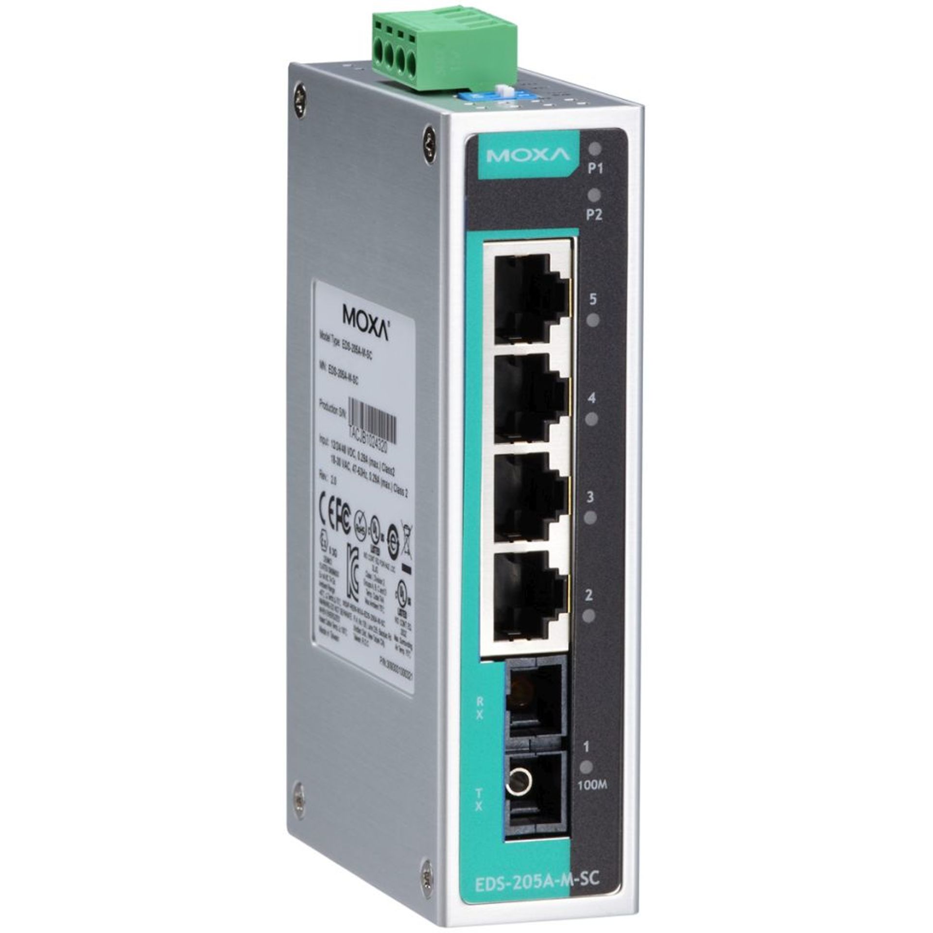 EDS-205A Moxa industrieller Unmanaged Netzwerk Switch - BellEquip