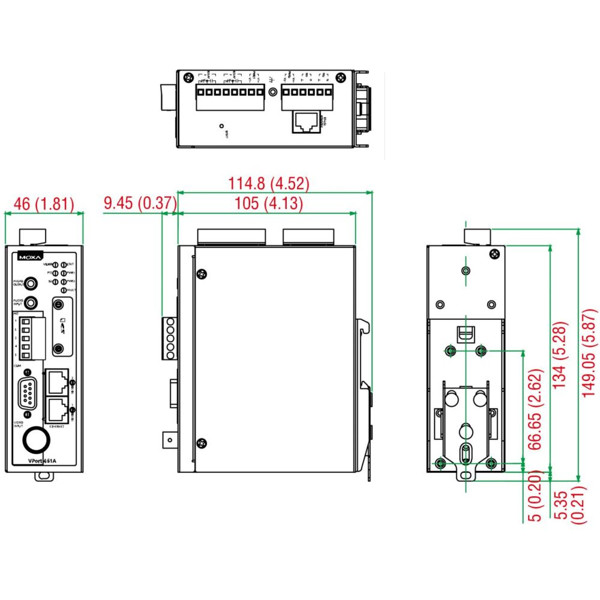 VPort 461A Moxa industrieller Video Server/Kodierer für die H.264 und MJPEG Videoformate - BellEquip