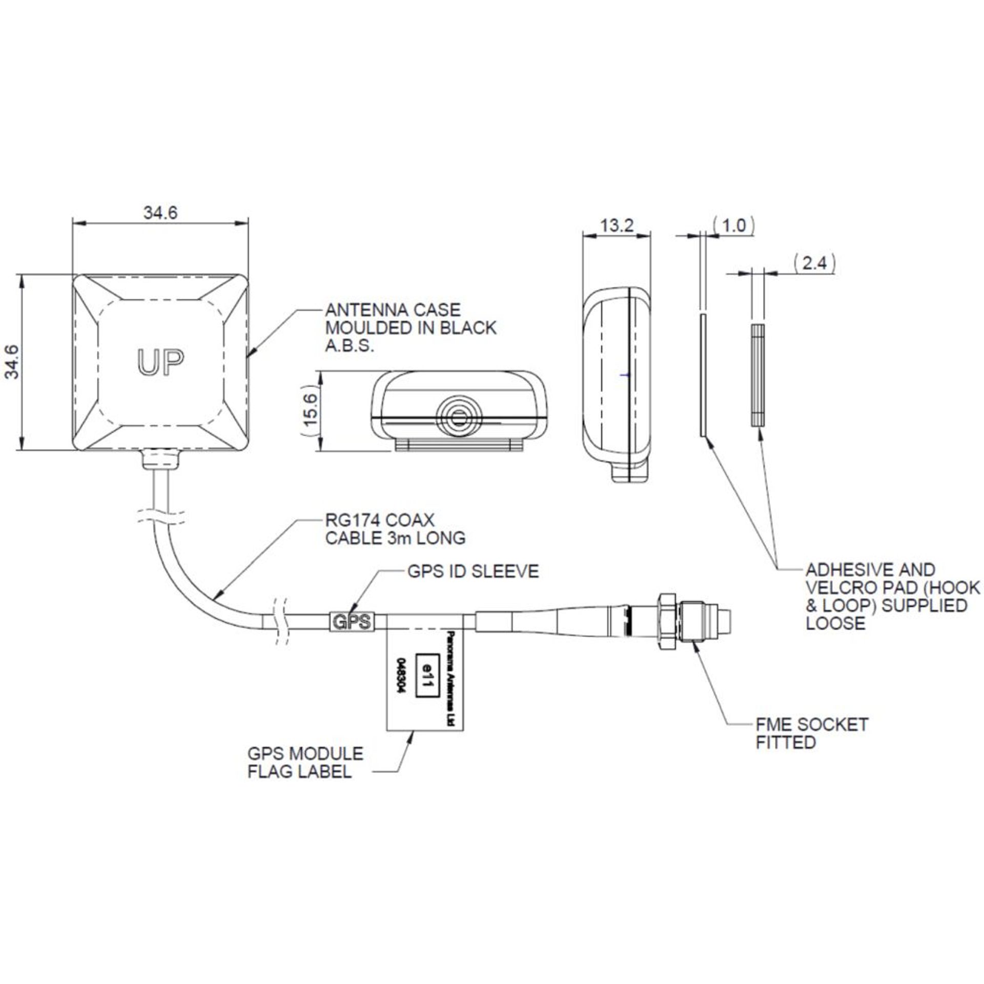 GPSSV Panorama Antennas kompakte GPS Antenne - BellEquip