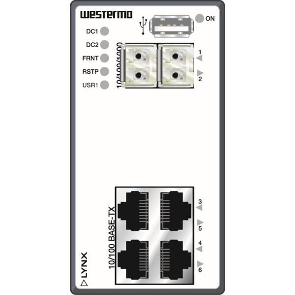 L106-F2G Westermo Managed Lynx Netzwerk Switch mit 4x Fast Ethernet und ...