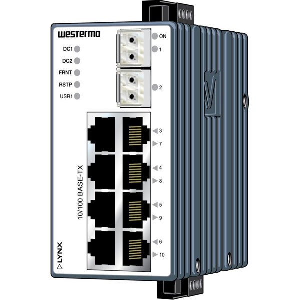 L110-F2G-12VDC Westermo Managed Layer 2 Industrie Switch - BellEquip