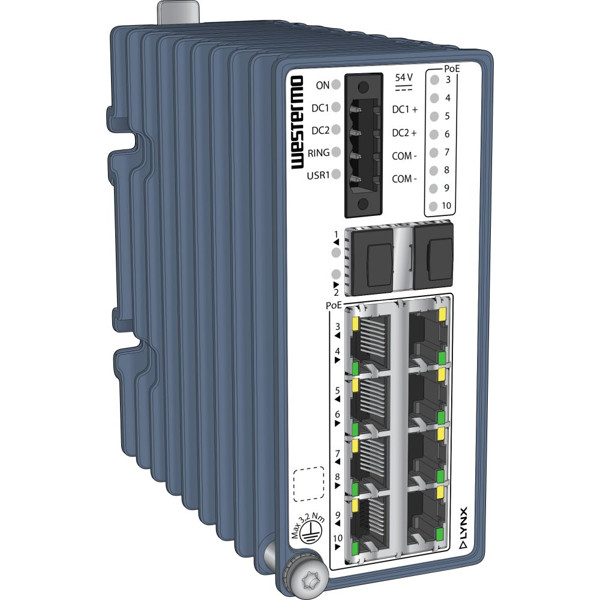 Lynx 3510-E-F2G-P8G-LV Westermo Layer 3 PoE Industrie Switch - BellEquip