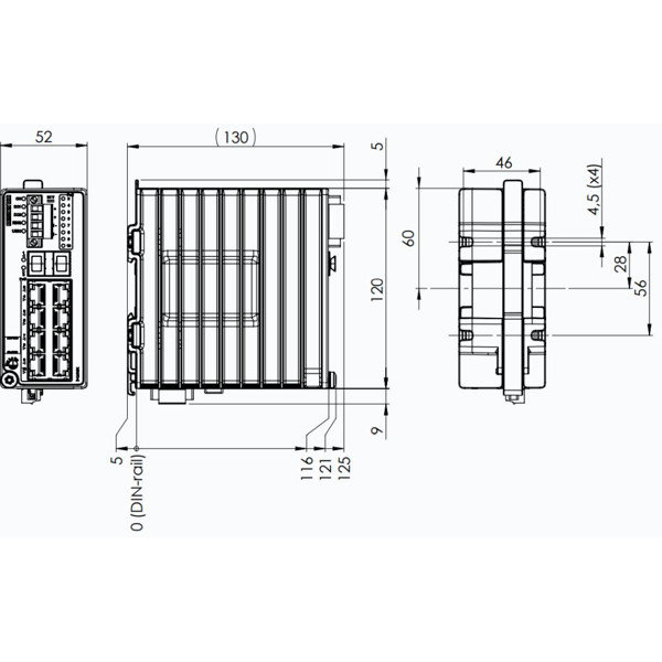 Lynx 3510-F2G-P8G-LV Westermo industrieller PoE Gigabit Switch - BellEquip