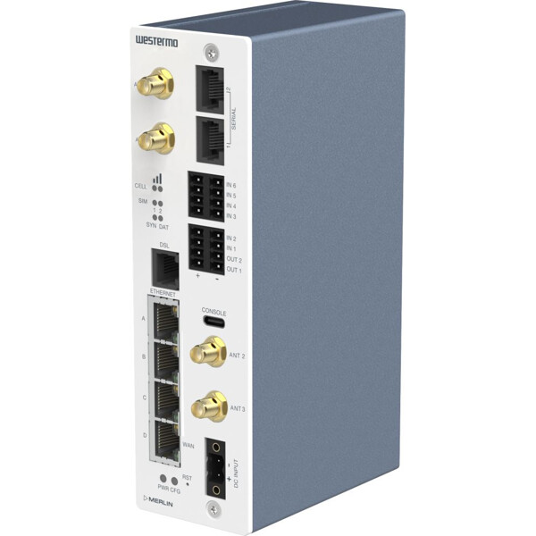 Merlin-4758-V-T4G-S2-DI6-DO2-LV-PFO Westermo 5G VDSL Router - BellEquip
